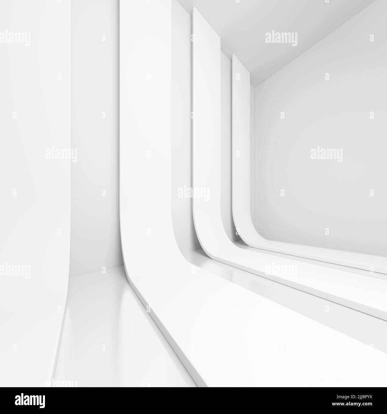 3d White Modern Architecture Background Stock Photo - Alamy