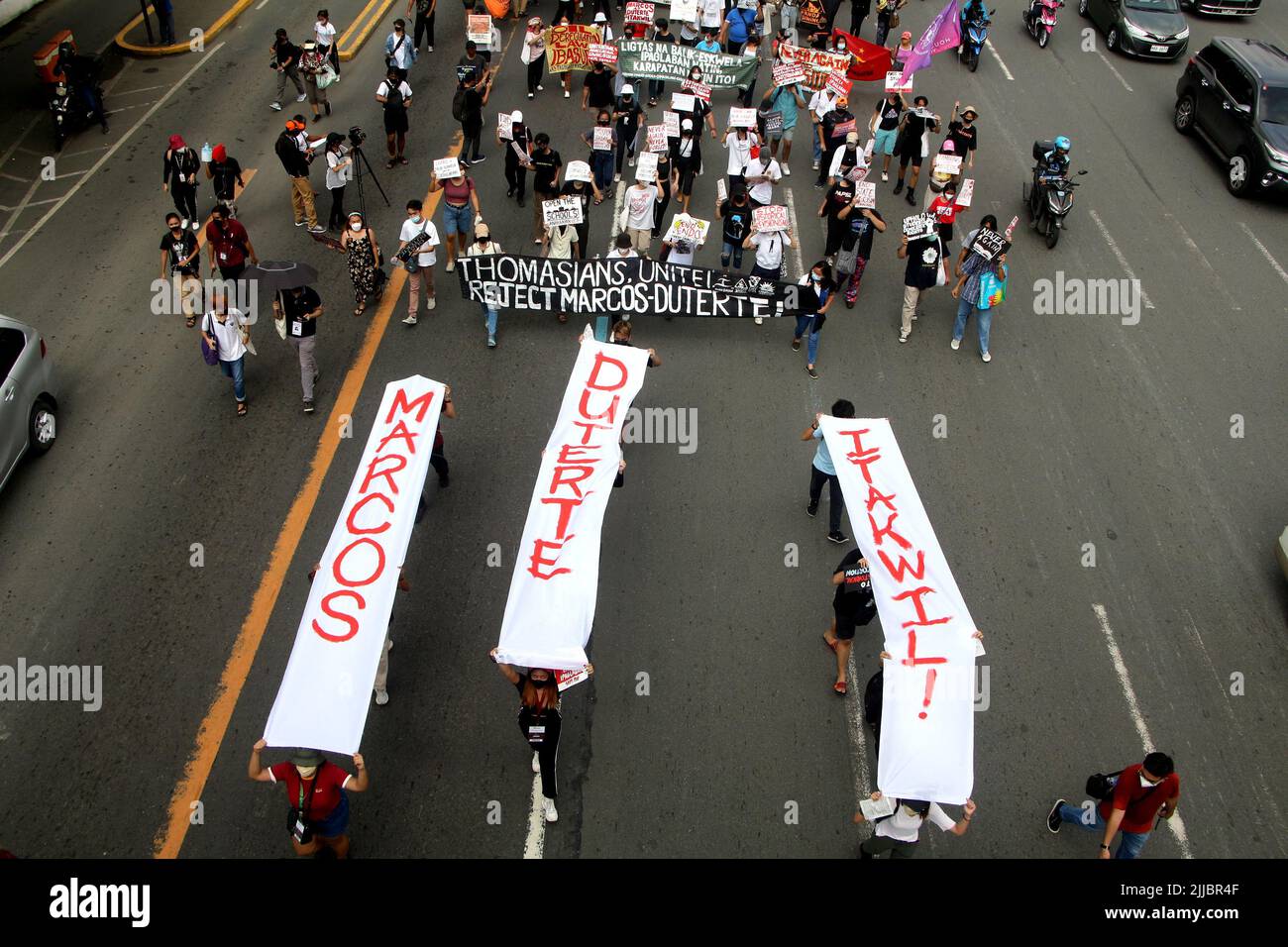 Philippines. 25th July, 2022. Multi sectoral groups march along ...