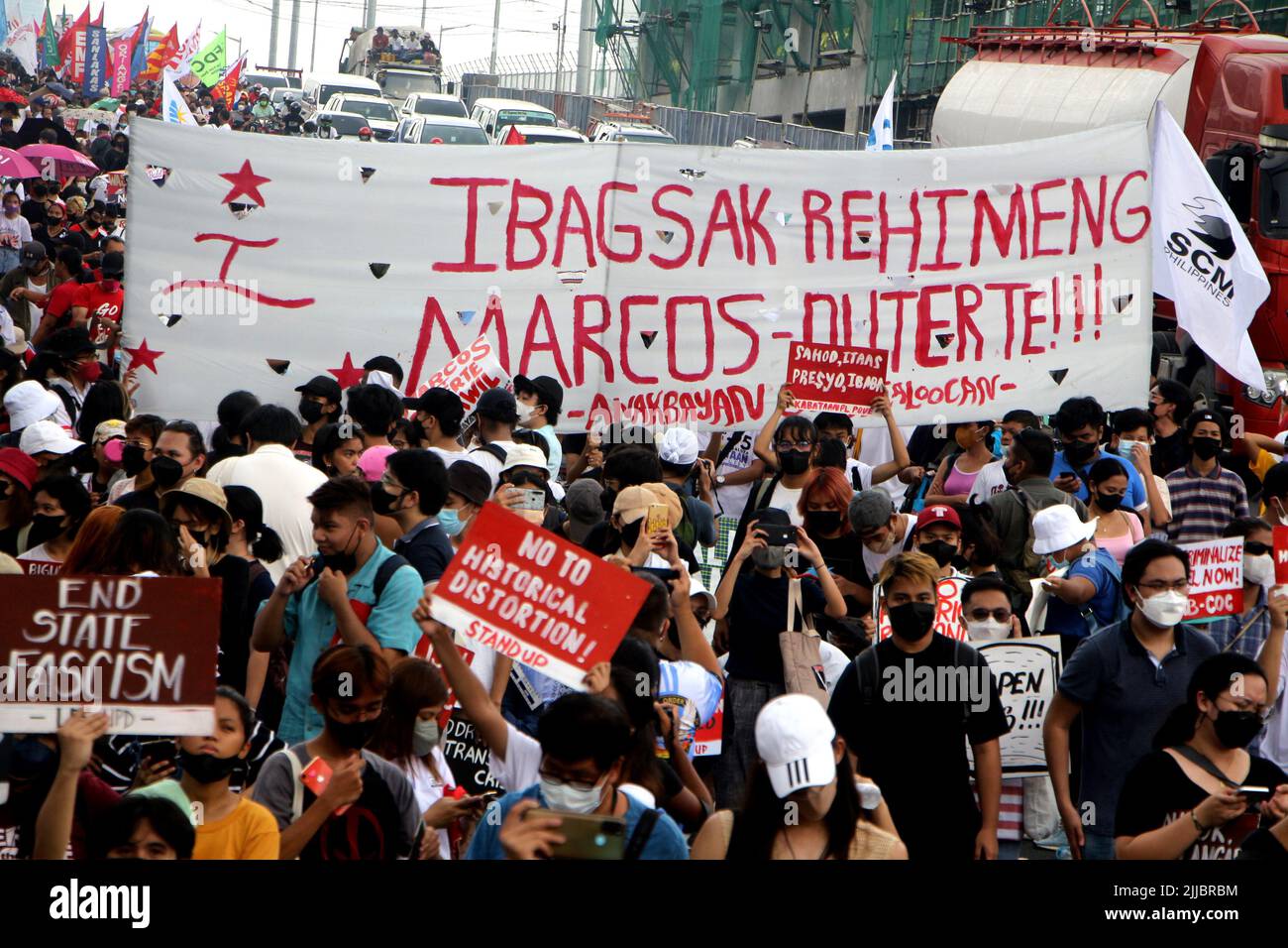 Philippines. 25th July, 2022. Multi sectoral groups march along ...