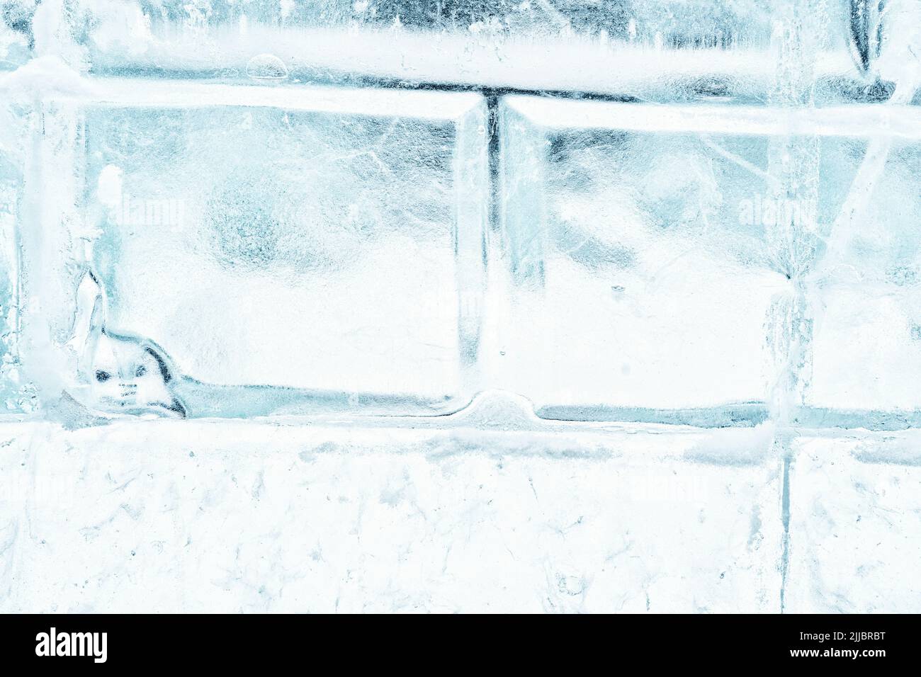 walling out of ice bricks. winter ice texture with copy space Stock ...