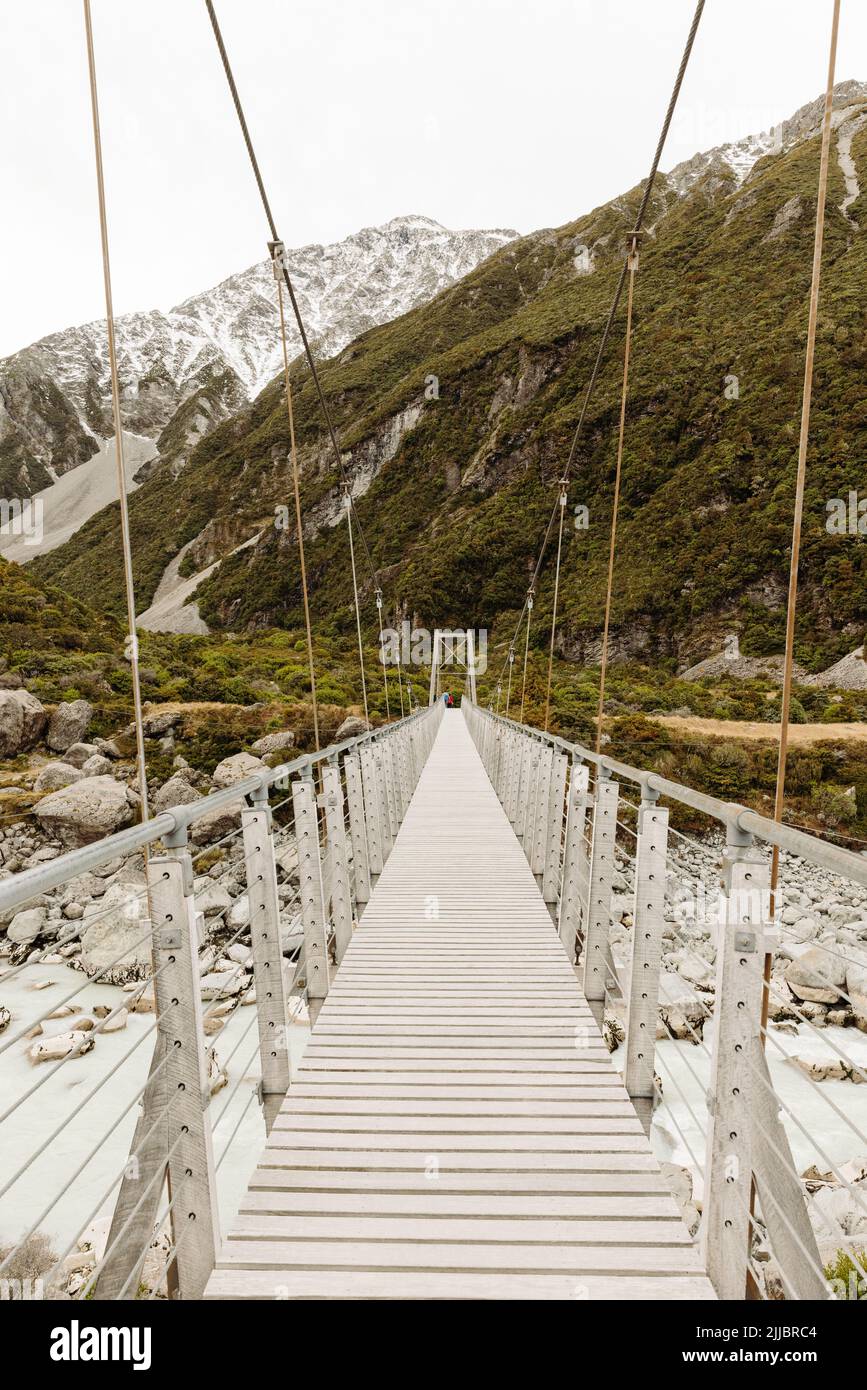 Hooker Valley Track at Aoraki or Mount Cook National Park in the ...