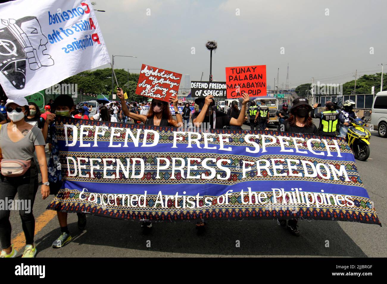 Philippines. 25th July, 2022. Multi sectoral groups march along ...