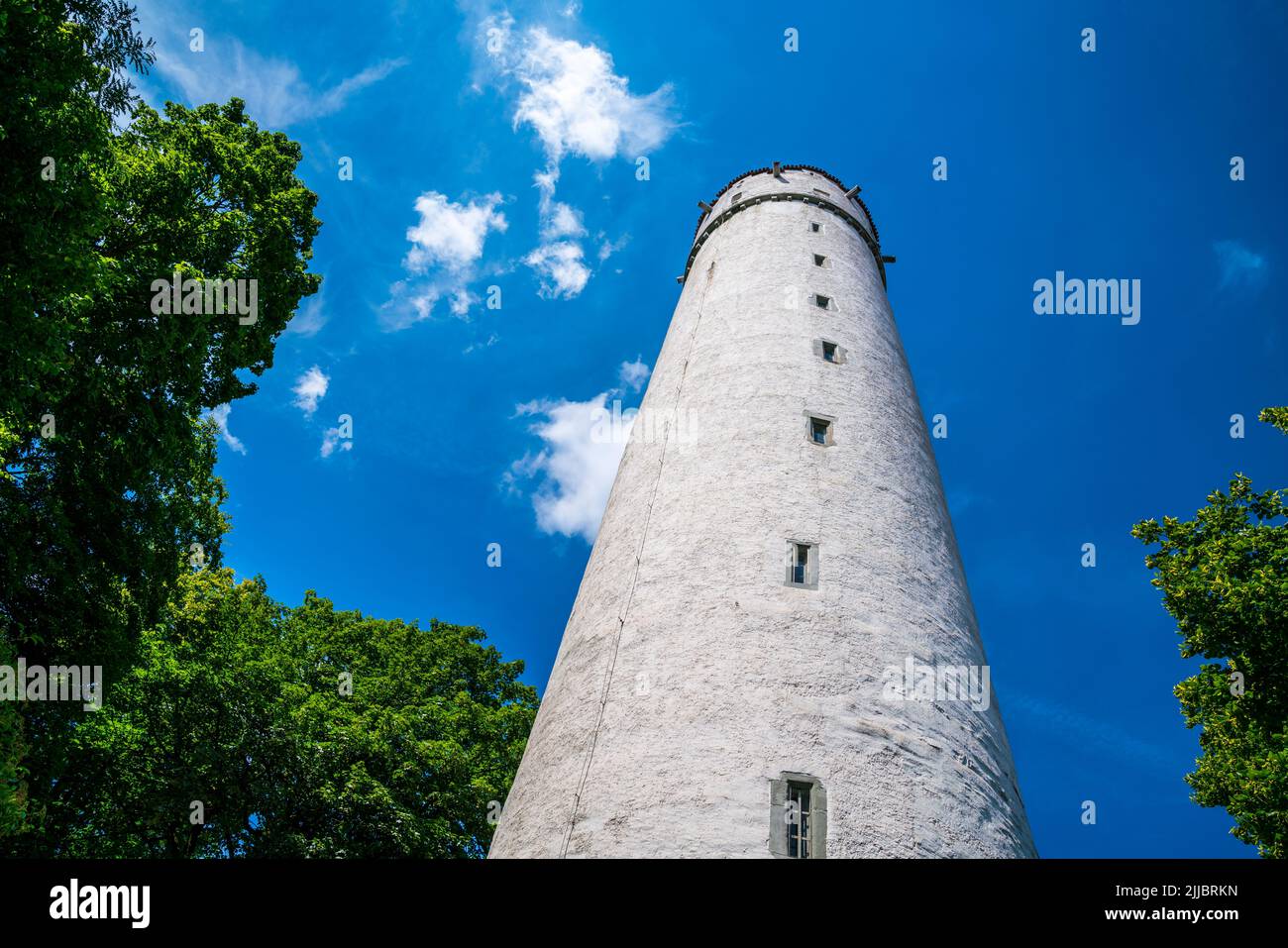 Germany, Ancient spire building mehlsack in historic district of ...