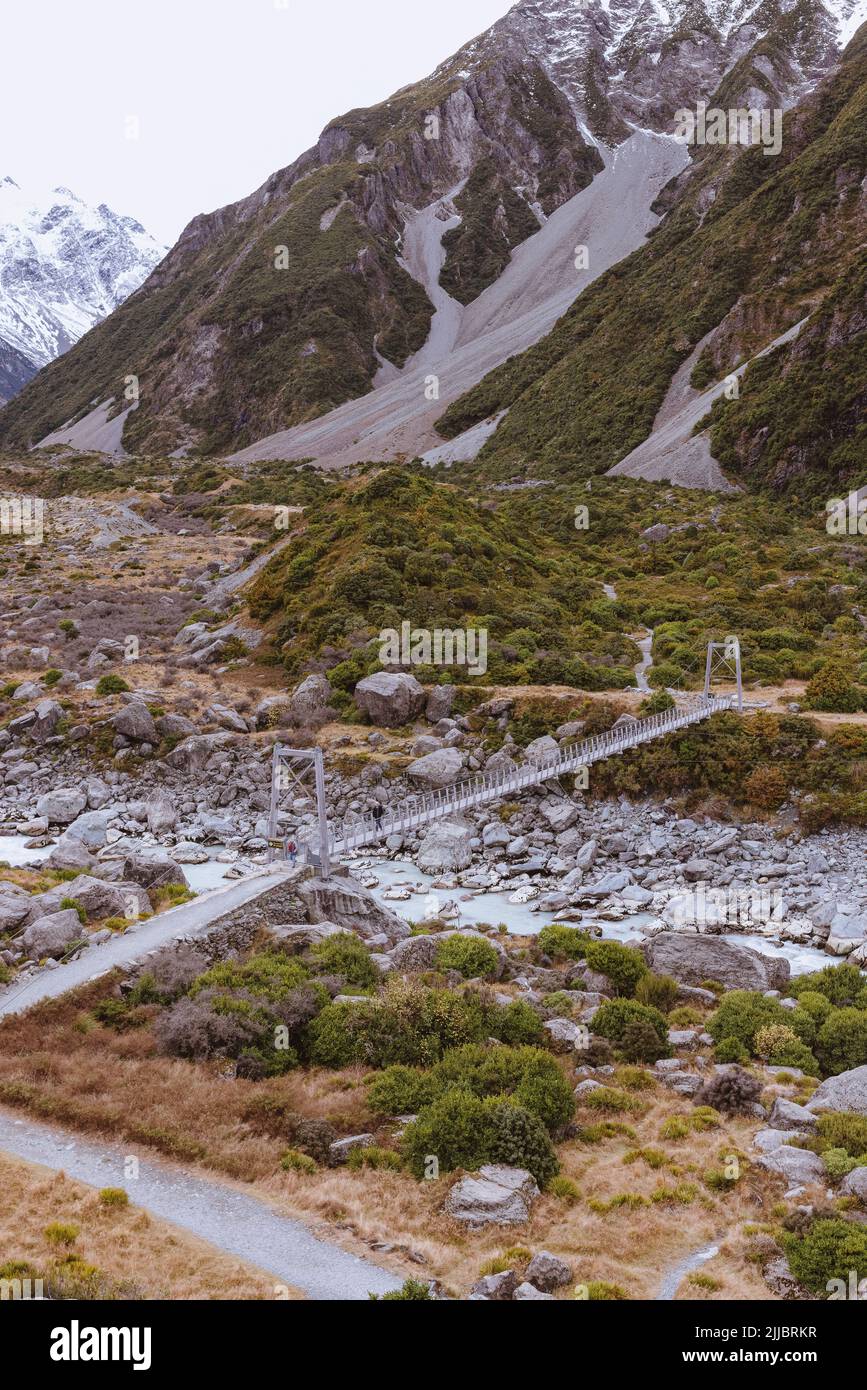 Hooker Valley Track at Aoraki or Mount Cook National Park in the ...