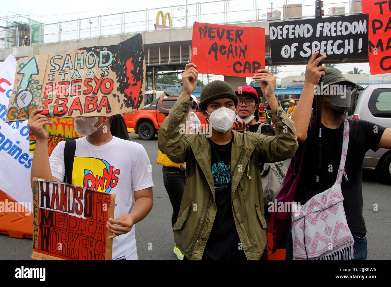 Philippines. 25th July, 2022. Multi sectoral groups march along ...