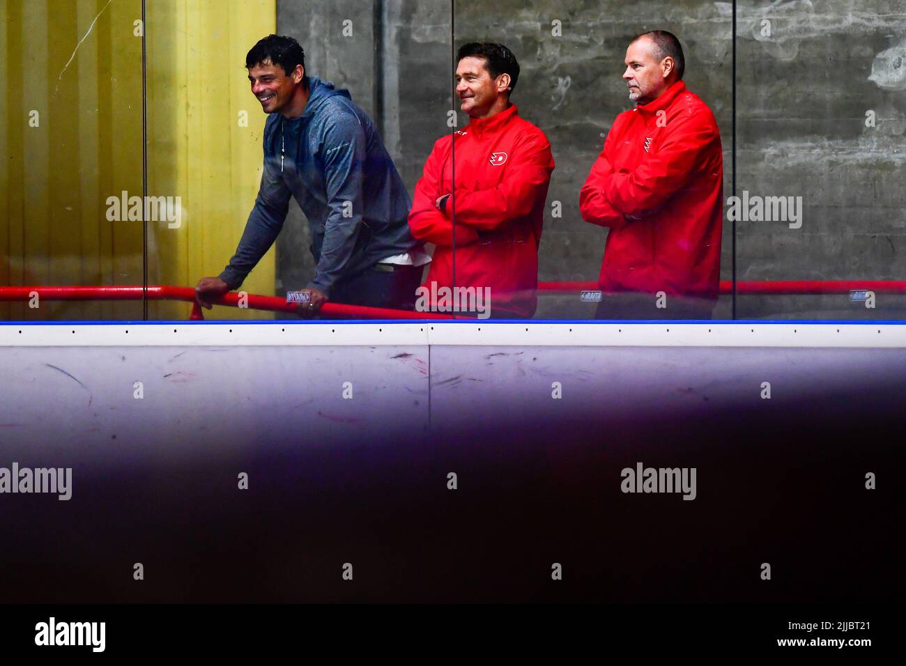 Pardubice, Czech Republic. 25th July, 2022. Prvni trenink na lede ...