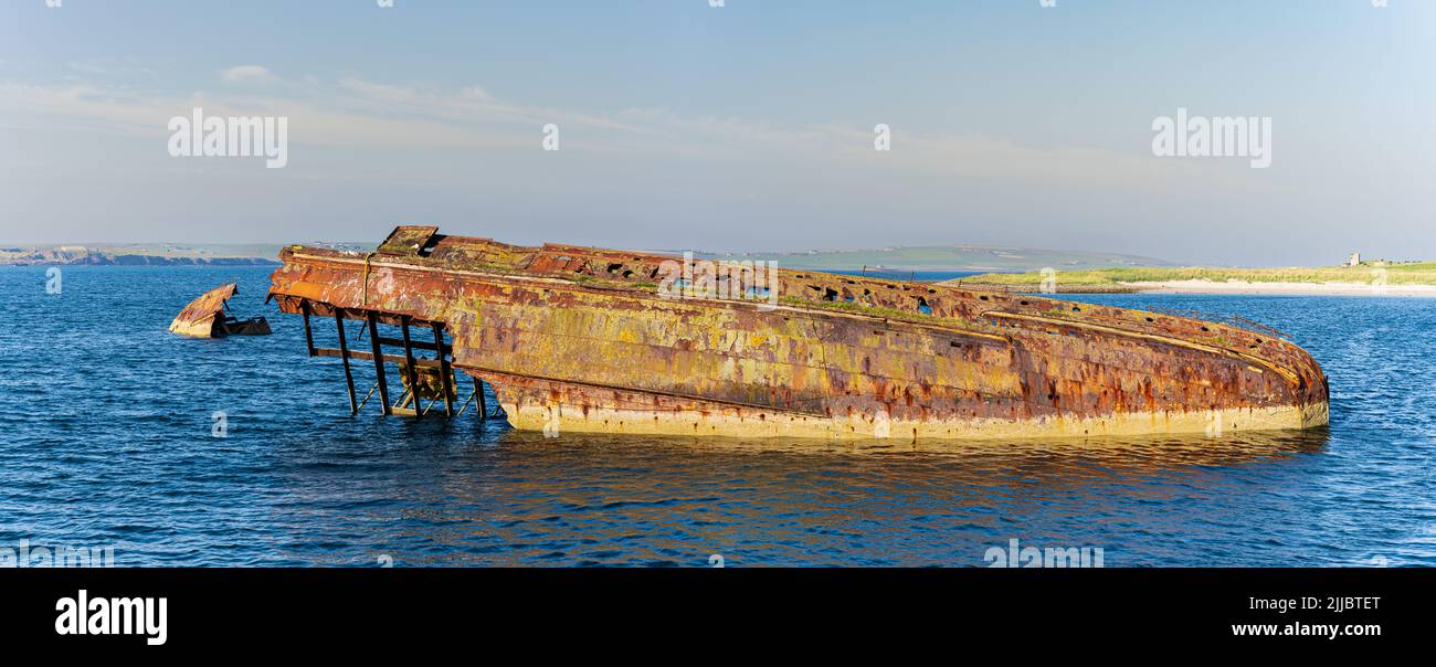 Churchill Barrier Block Ship Stock Photo - Alamy