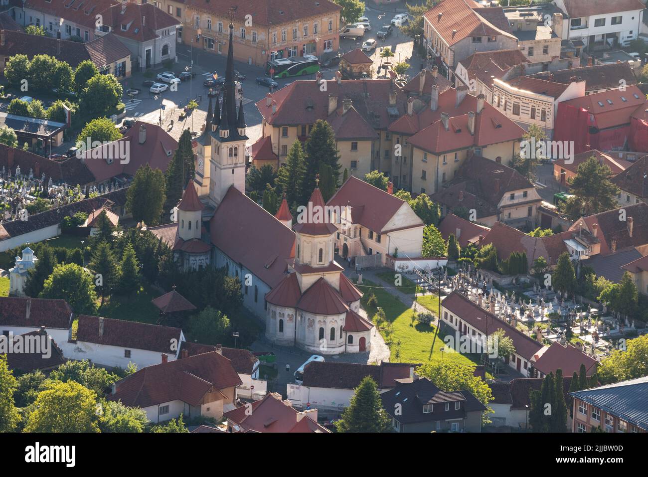 Morning cityscape with beautiful old buildings in historical center of ...
