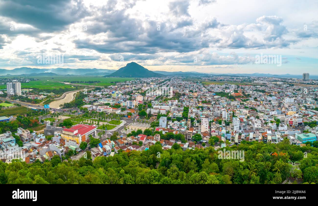Tuy Hoa city, Phu Yen seen from above. This place has beautiful natural ...