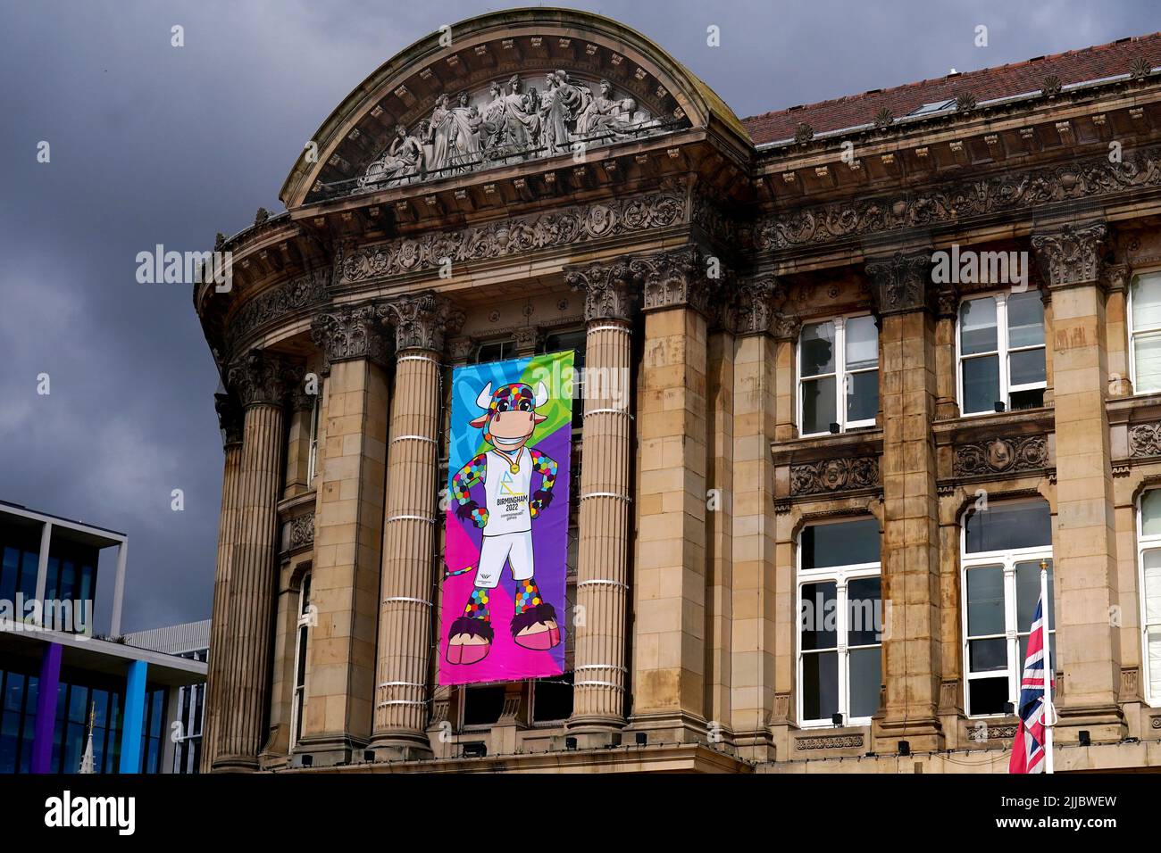 A banner displaying Perry the Mascot ahead of the Commonwealth Games in ...