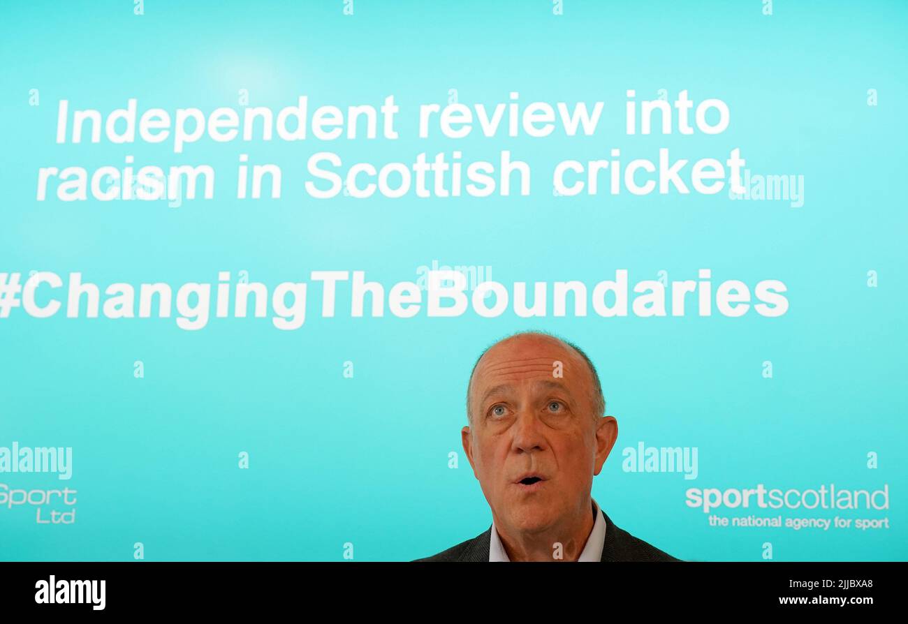 Stewart Harris, Chief Executive of sportscotland during a press ...