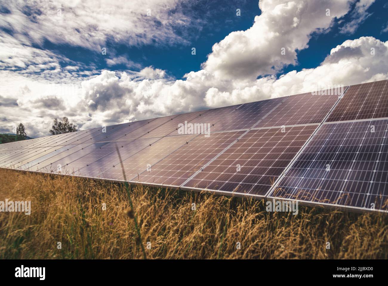 Solar power panels sunrise sky hi-res stock photography and images - Alamy