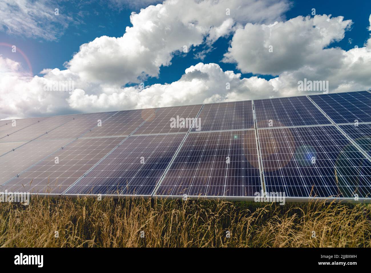 Solar power panels sunrise sky hi-res stock photography and images - Alamy