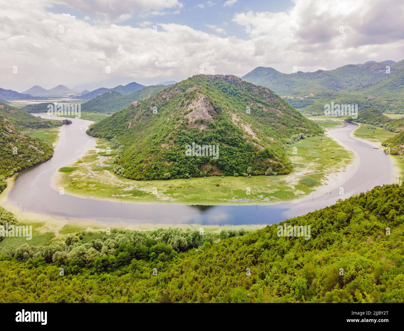 Canyon of Rijeka Crnojevica river near the Skadar lake coast. One of ...