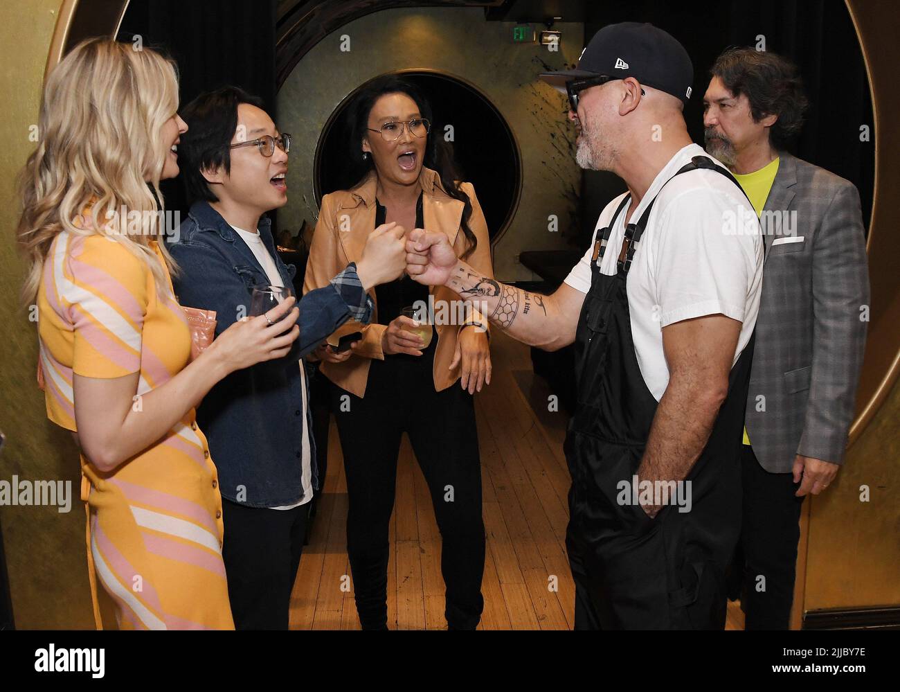 Los Angeles, USA. 25th July, 2022. (L-R) Brianne Kimmel, Jimmy O. Yang, Tia Carrere, Jo Koy and ...