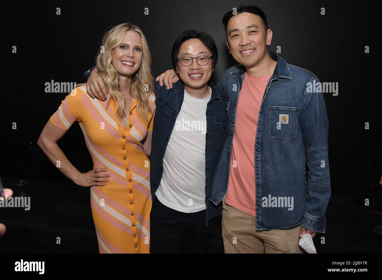 Los Angeles, USA. 25th July, 2022. (L-R) Brianne Kimmel, Jimmy O. Yang ...