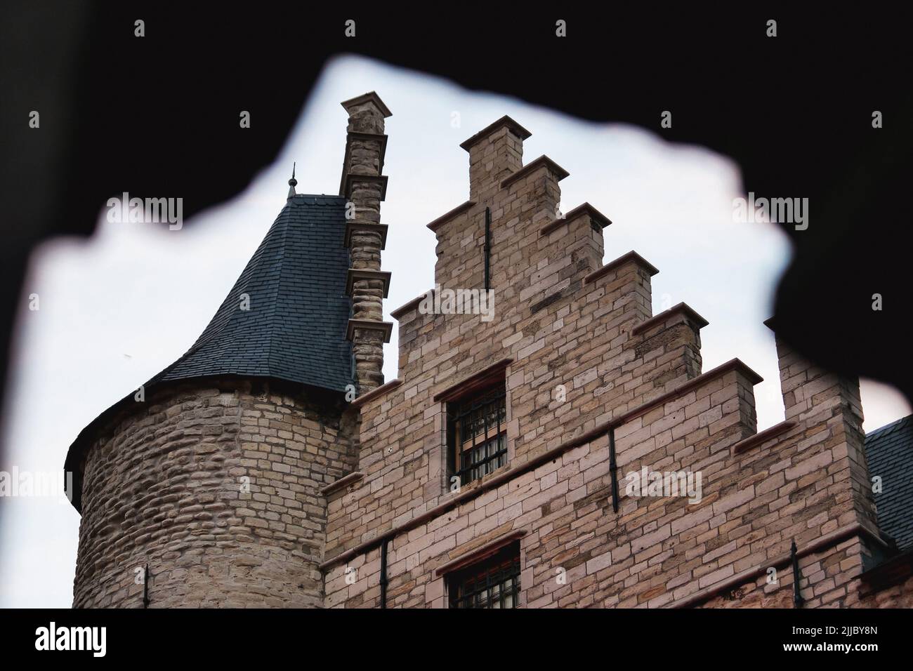 View tower of Het Steen in Antwerp, Belgium Stock Photo - Alamy