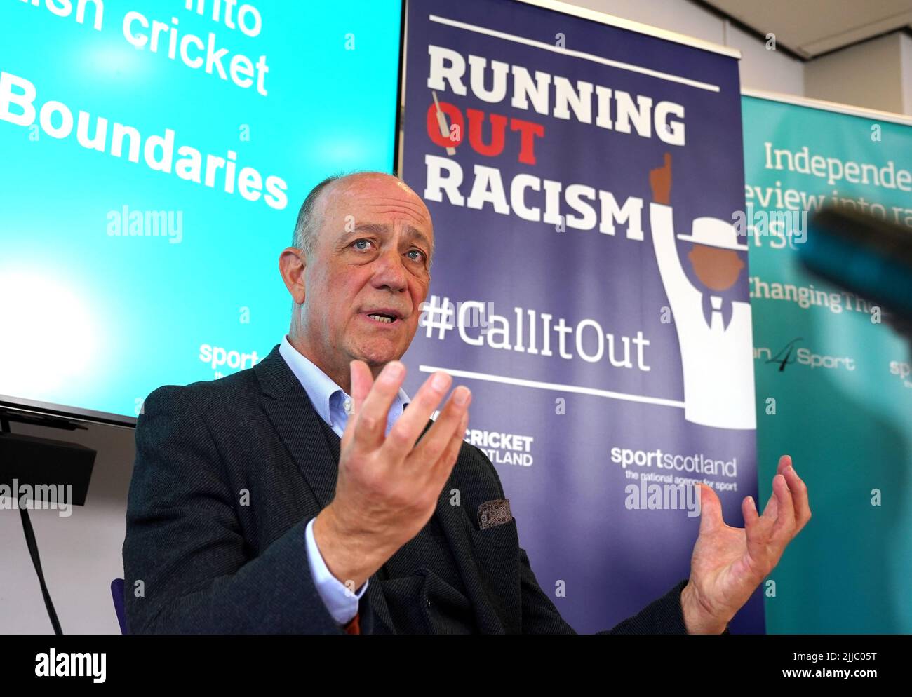 Stewart Harris, Chief Executive of sportscotland during a press ...