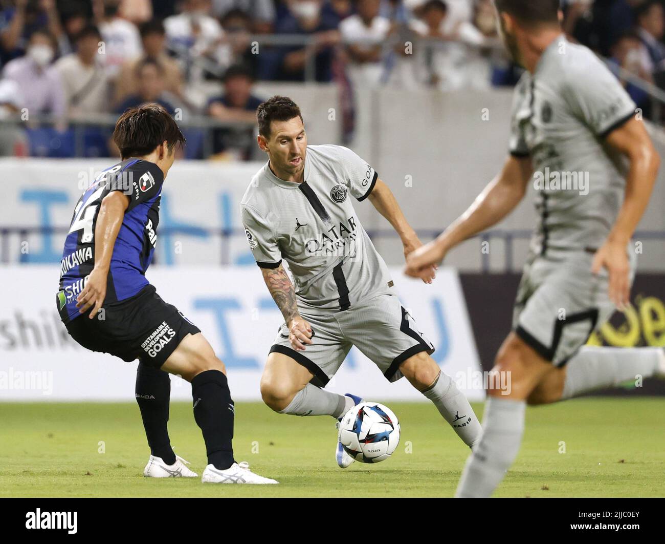 Osaka, Japan. July 25, 2022: Paris Saint-Germain's Lionel Messi (C ...