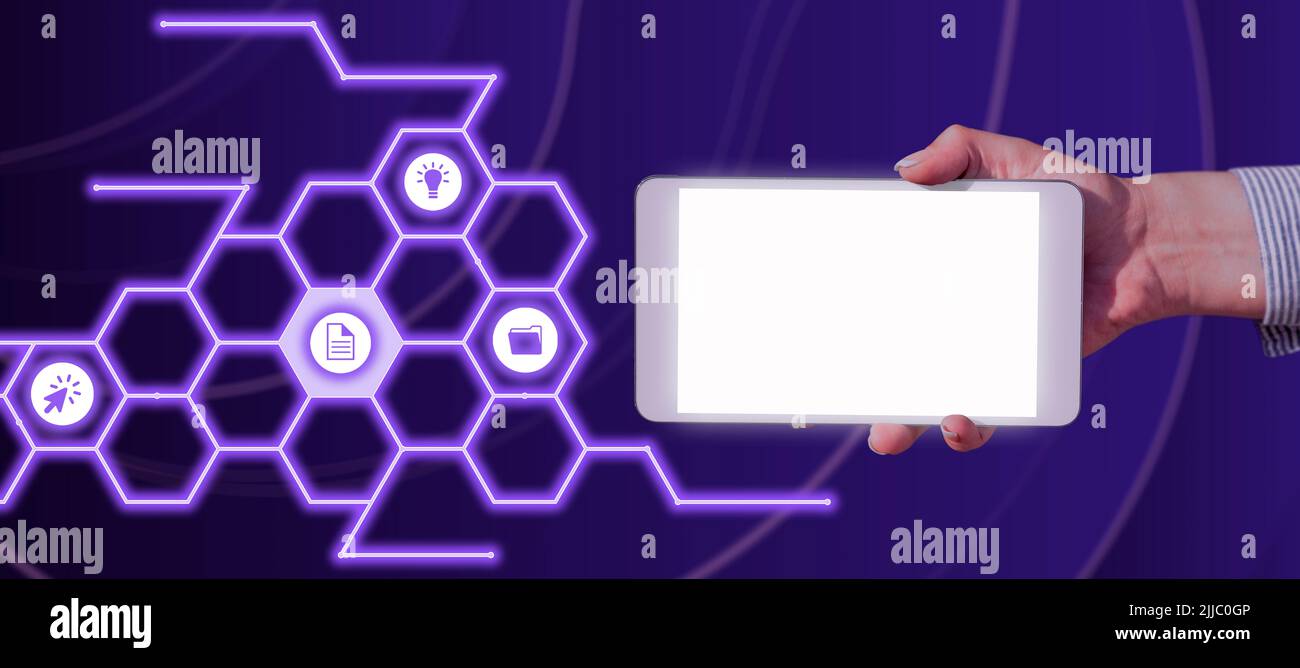 A Hand Holding A Tablet Beside A Pattern With S Presenting Crucial Data ...