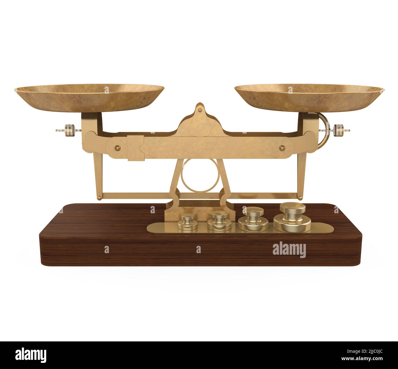 Vintage Balance Scale Isolated Stock Photo - Alamy