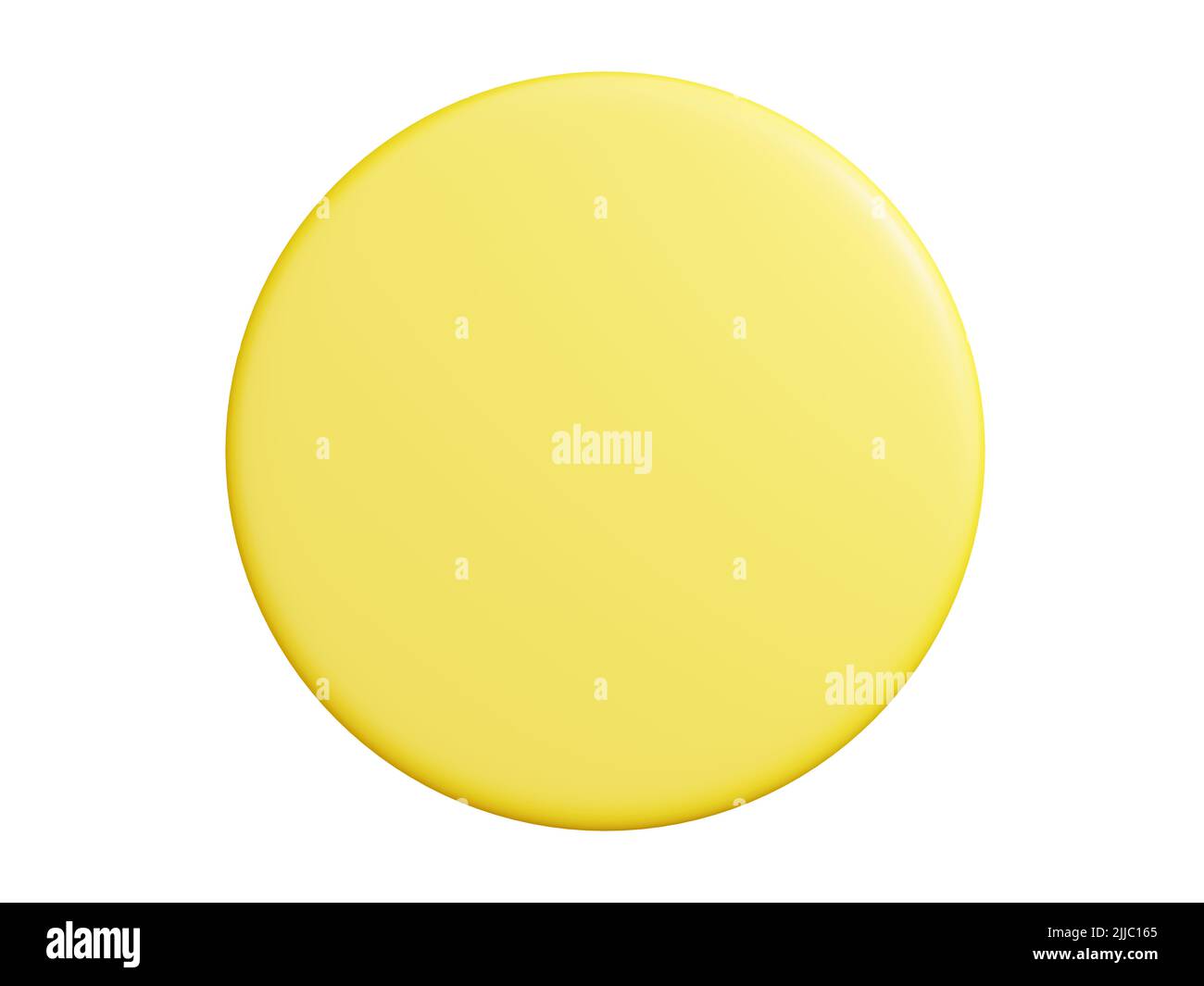 Banner plate 3d render - round shaped yellow plaque with empty space ...