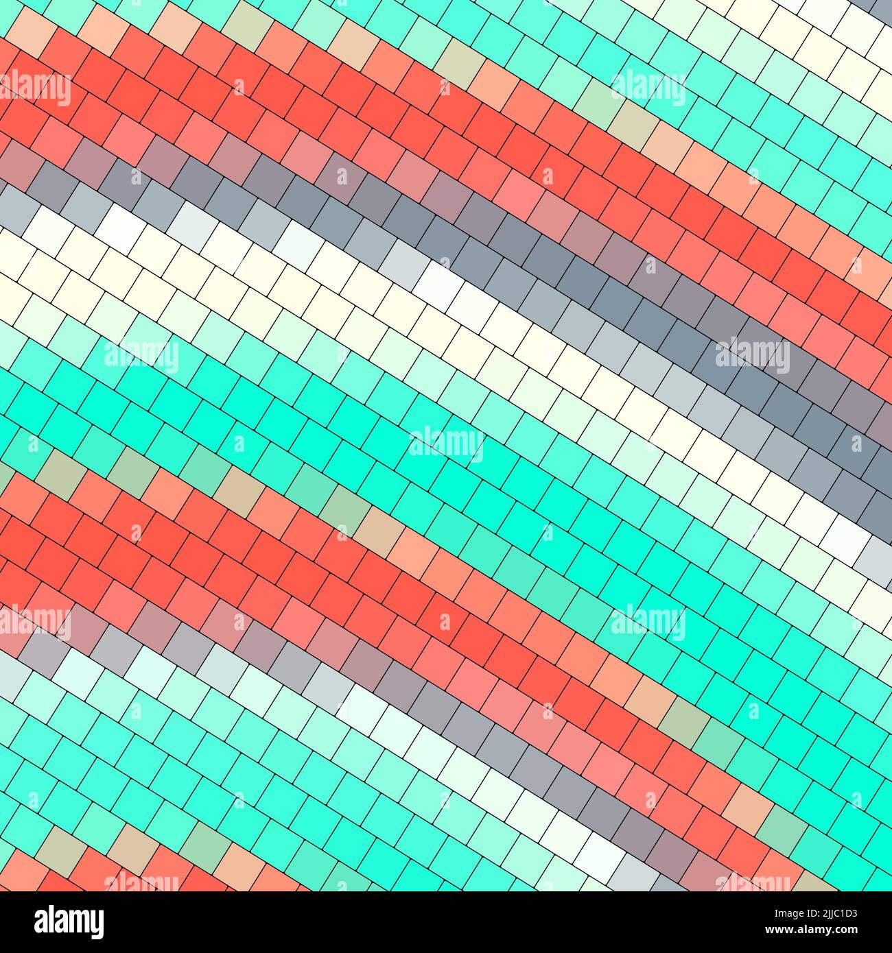 abstract squared Colorful palette brick wall texture background with ...