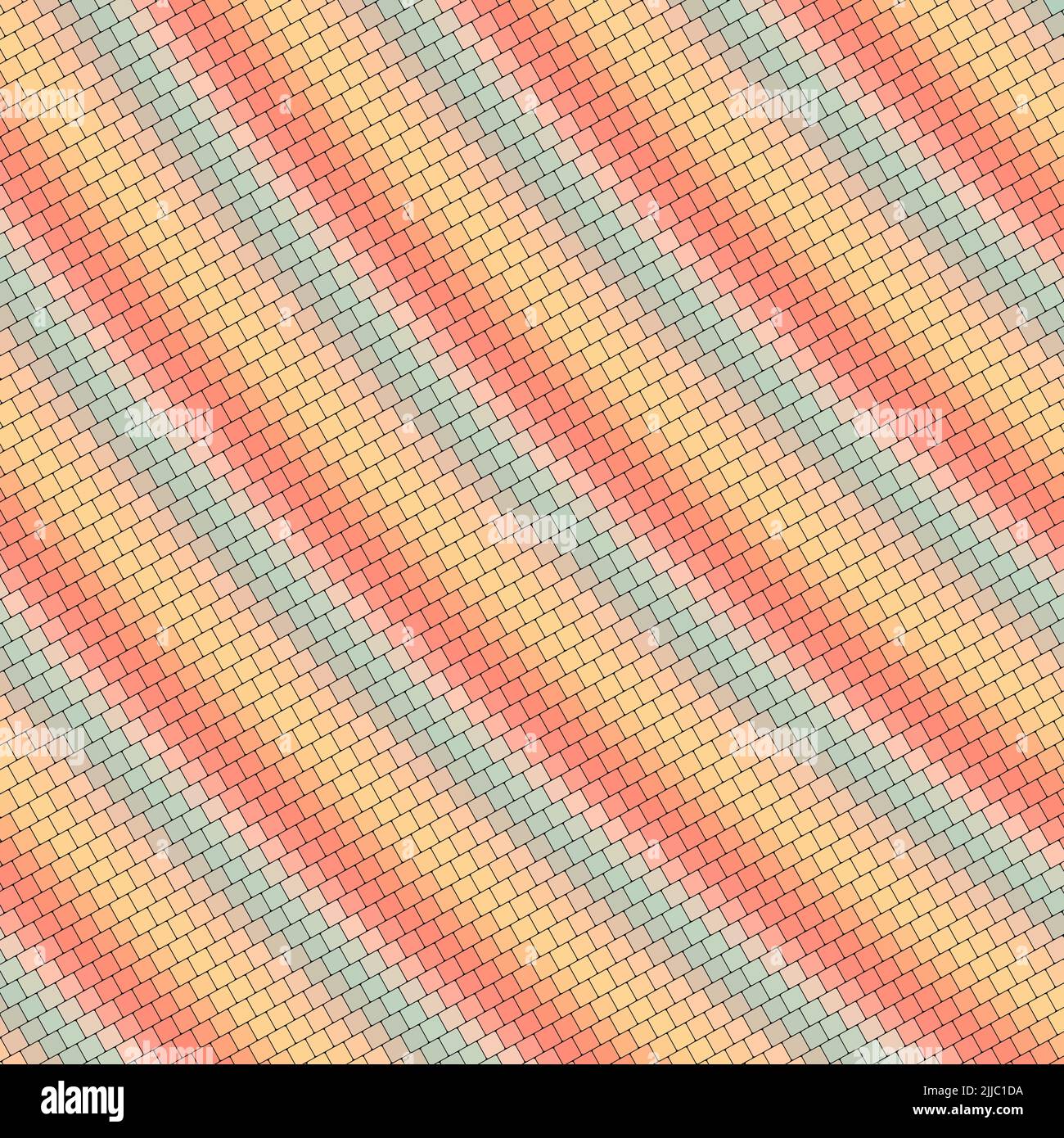 abstract squared Colorful palette brick wall texture background with ...