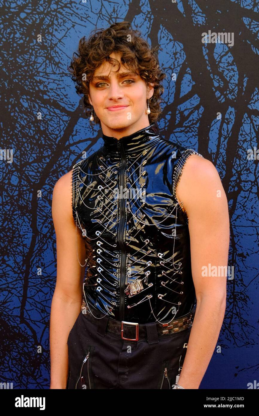 Fin Argus arrives at the premiere of 'They/Them' at 2022 Outfest, held ...