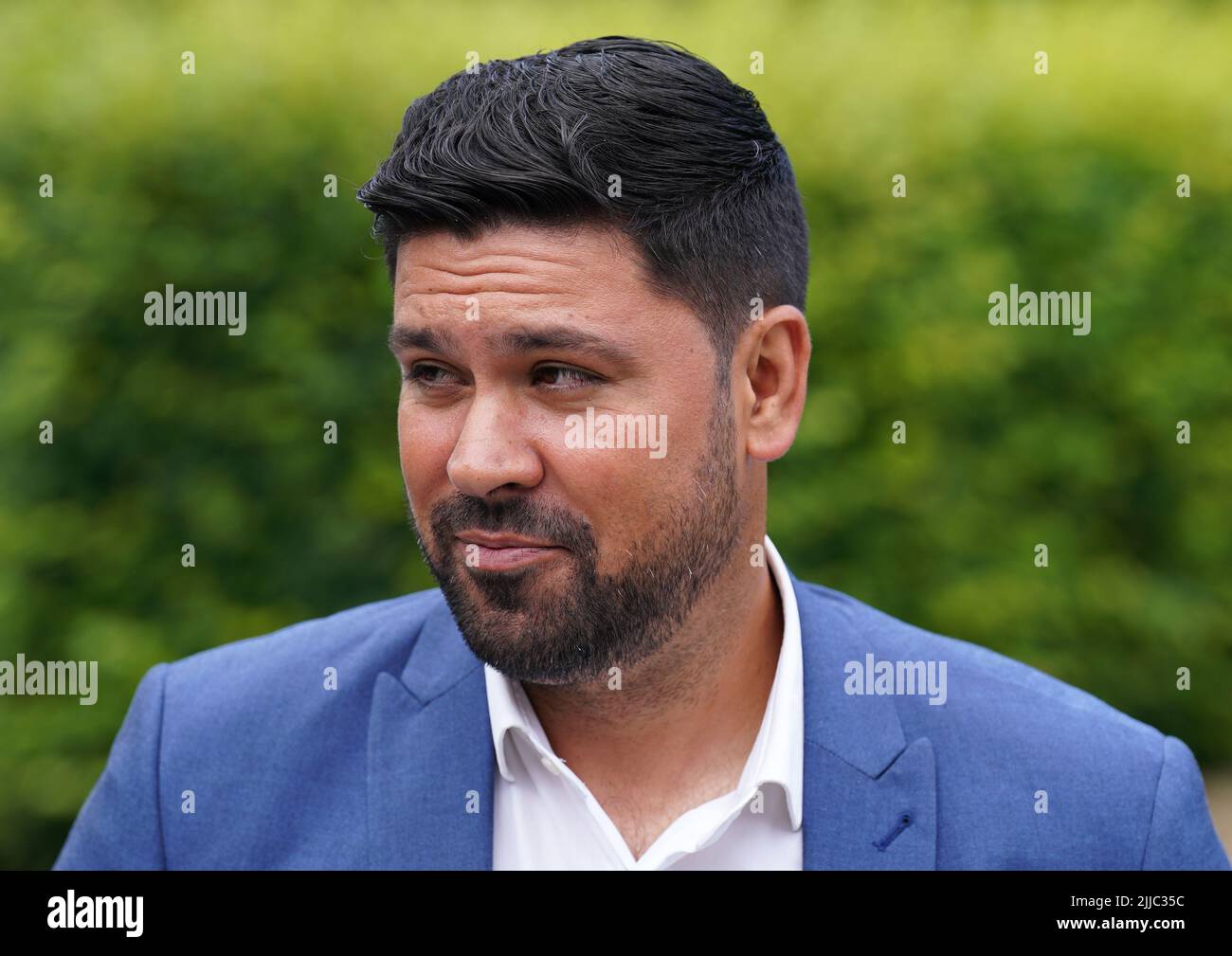Qasim Sheikh arriving for a press conference at Stirling Court Hotel ...