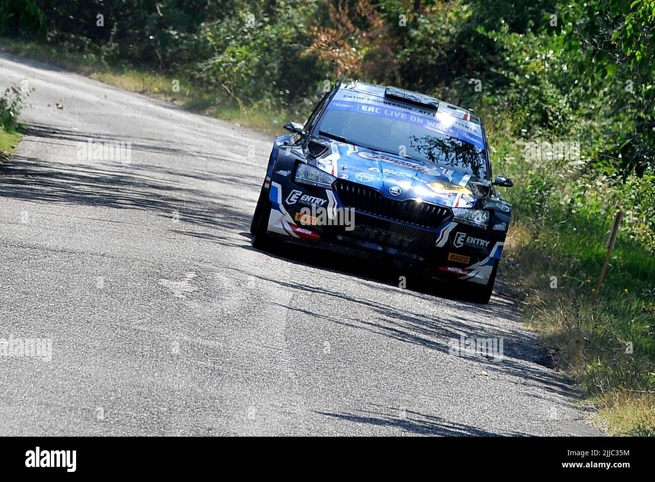 The driver Filip Mareš and his co-driver Radovan Bucha aboard their ...