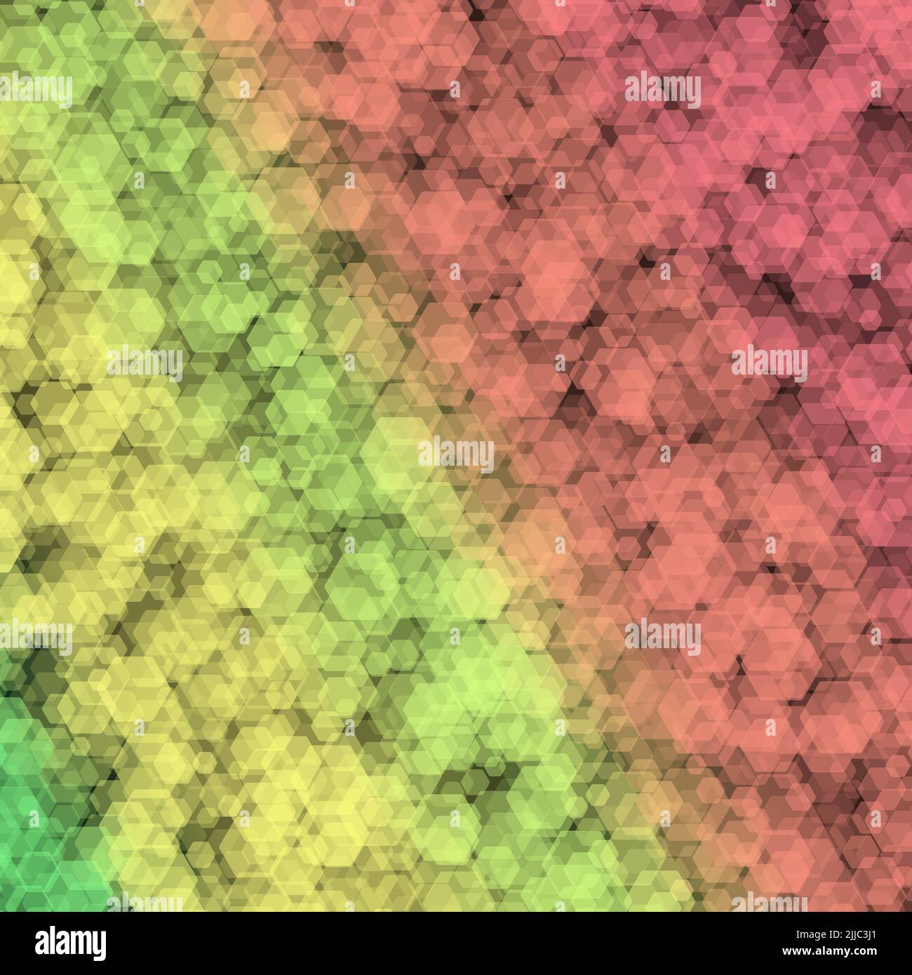 Abstract decorative illustration of hexagon Grid shape mosaic pattern ...