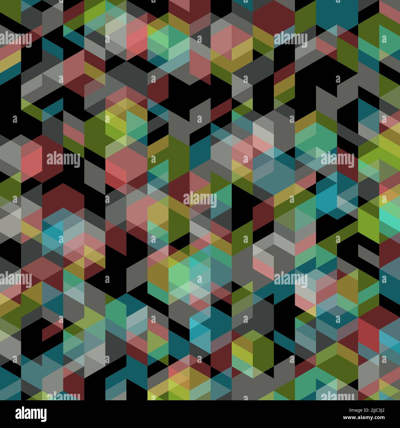 Abstract decorative illustration of hexagon and triangular Grid shape ...