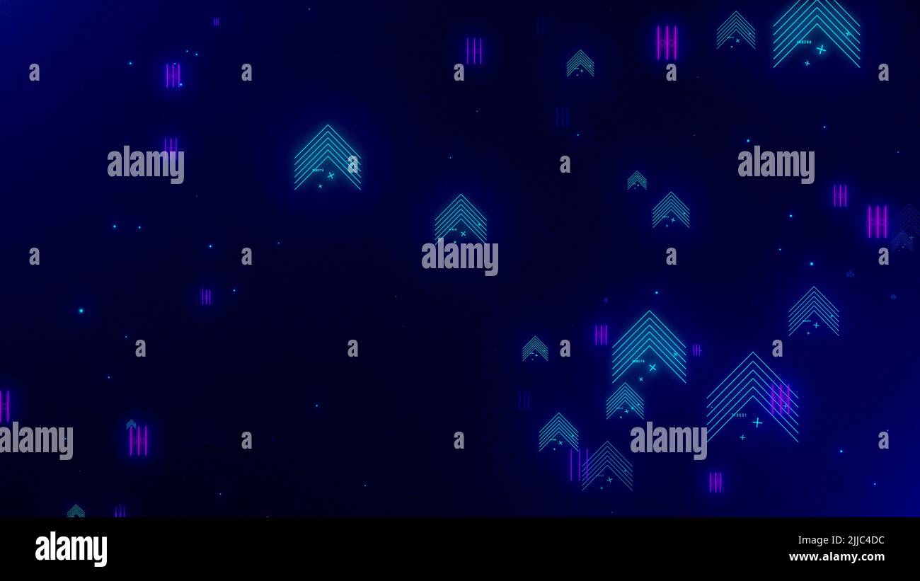 a Light arrow up on dark background illustration, digital growth ...