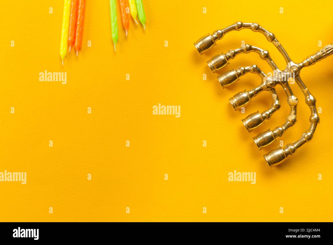 Ancient ritual candle menorah Stock Photo - Alamy