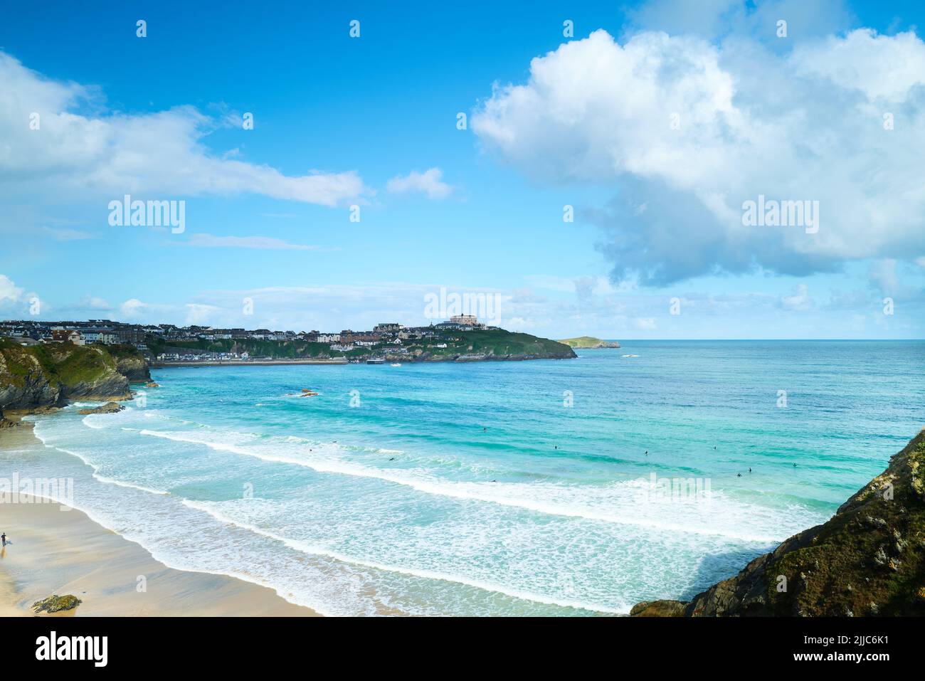 Gentle surf waves from the Atlantic ocean land on the sandy Great ...
