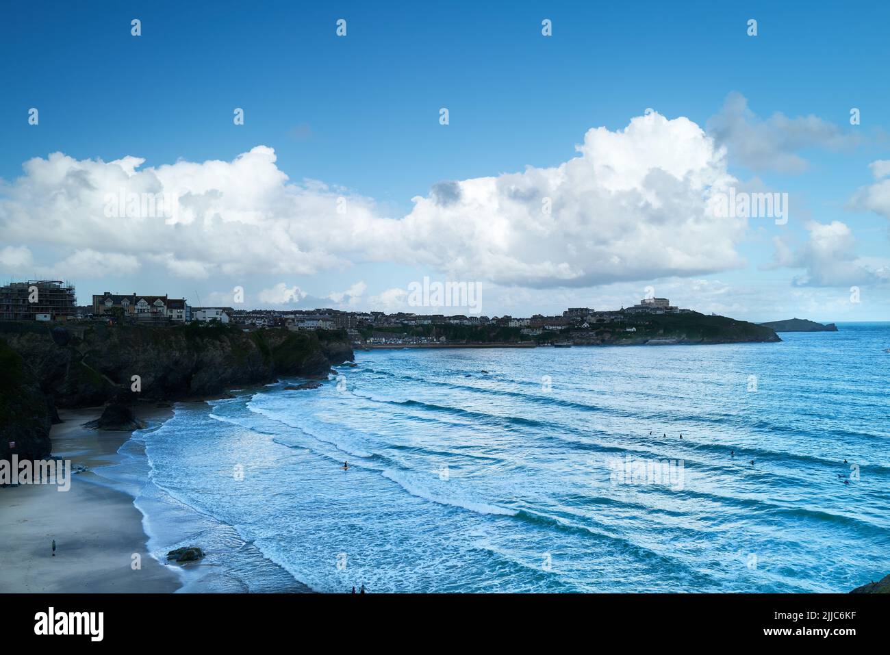 Gentle surf waves from the Atlantic ocean land on the Great Western ...