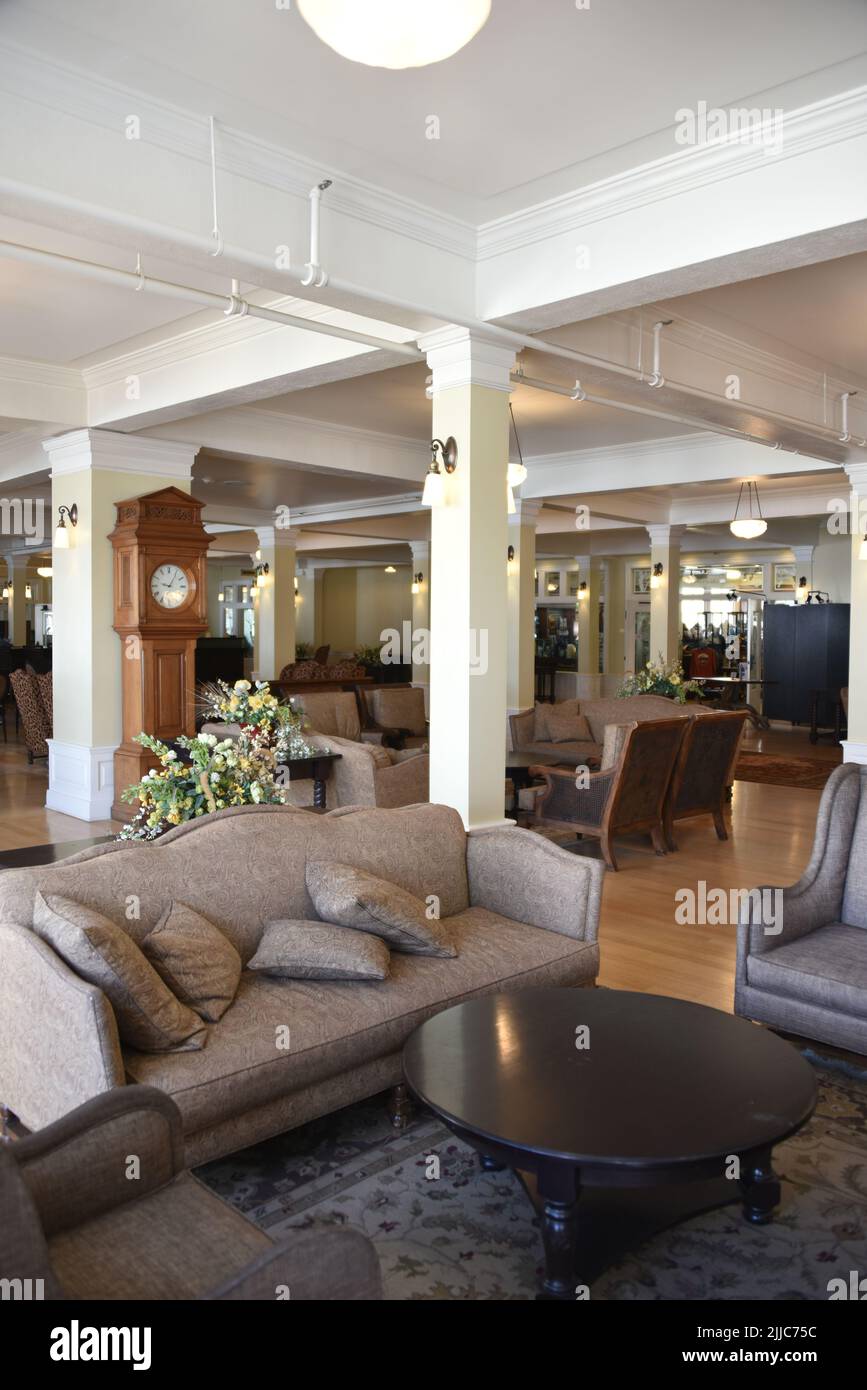 Yellowstone National Park Usa 5232022 Mammoth Hot Springs Hotel Was The First Stop Inside
