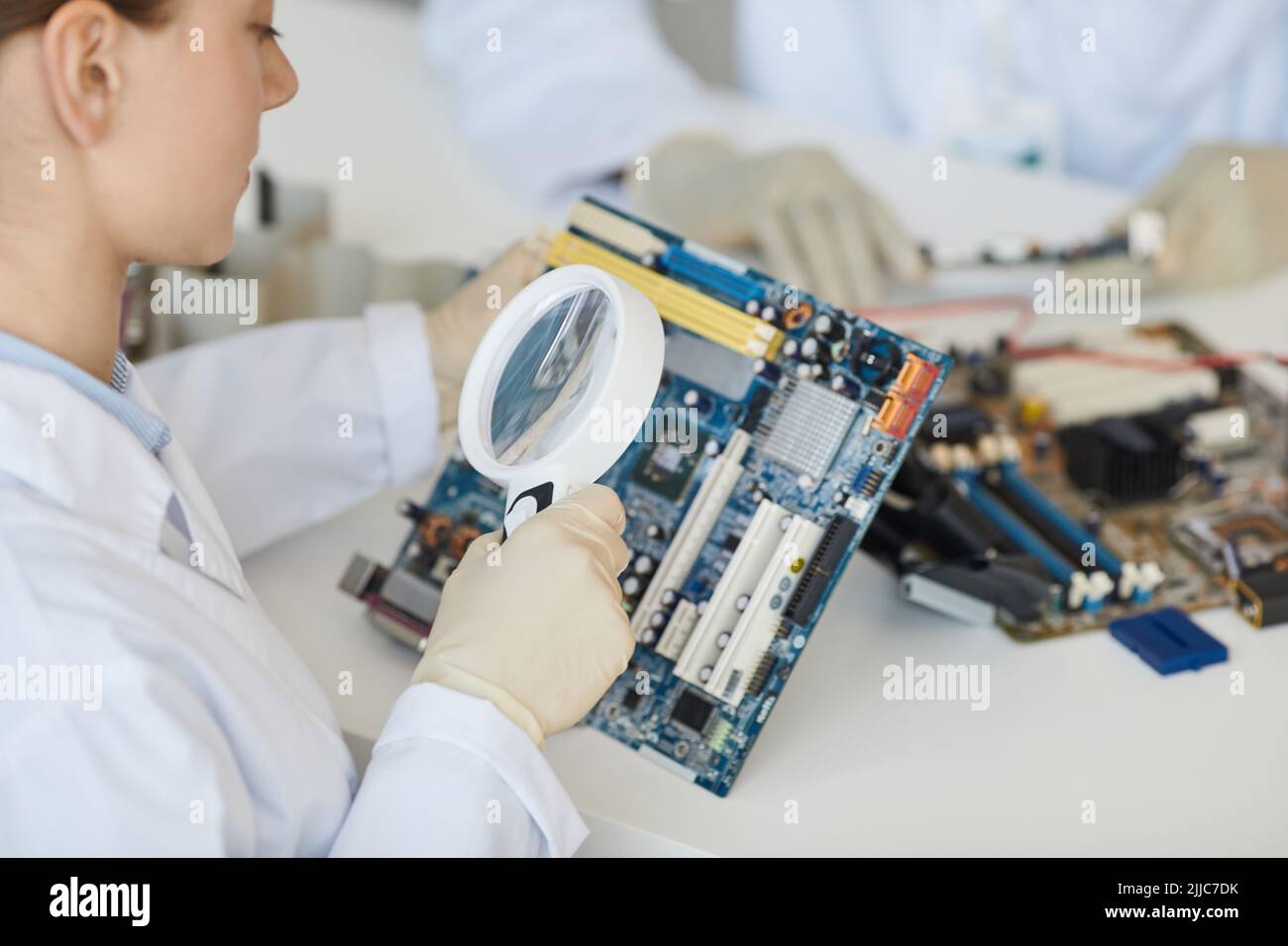 Quality control inspection electronic circuit hi-res stock photography ...