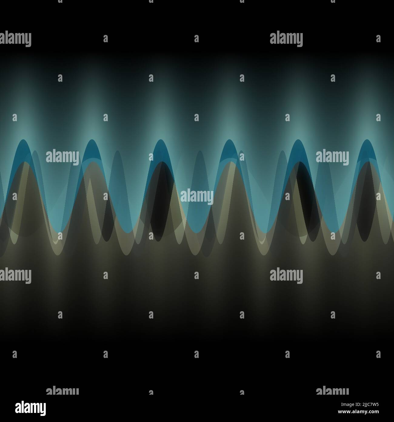 Illustration of multiple waves oscillating or overlapping by many small ...