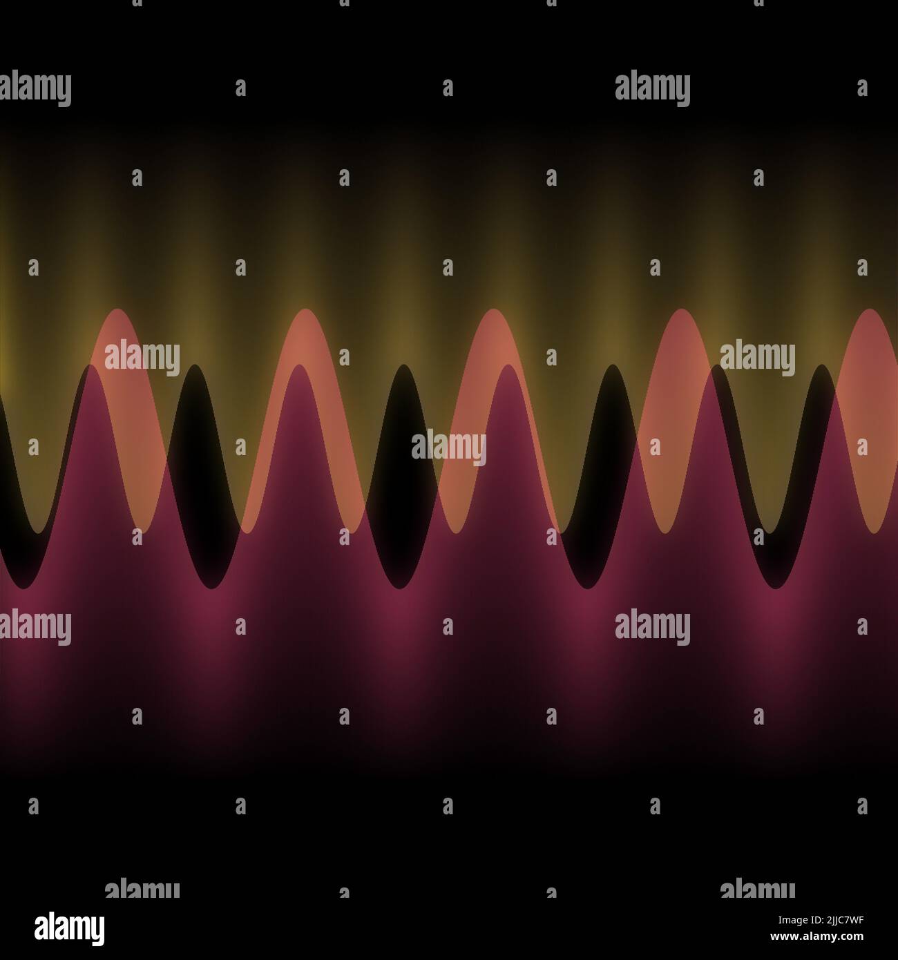 Illustration of multiple waves oscillating or overlapping by many small ...