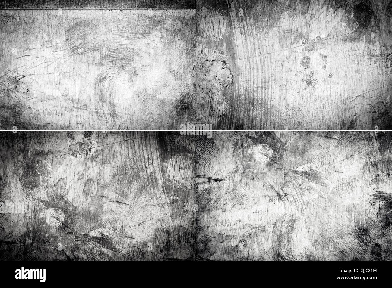 Collection of images with scratched dirty dusty copper plate texture ...