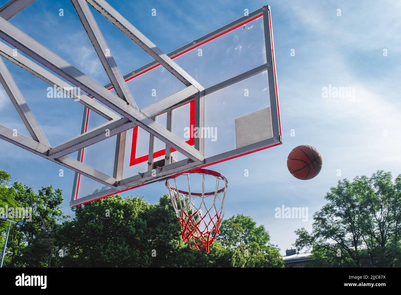 basketball hoop outdoors Stock Photo - Alamy