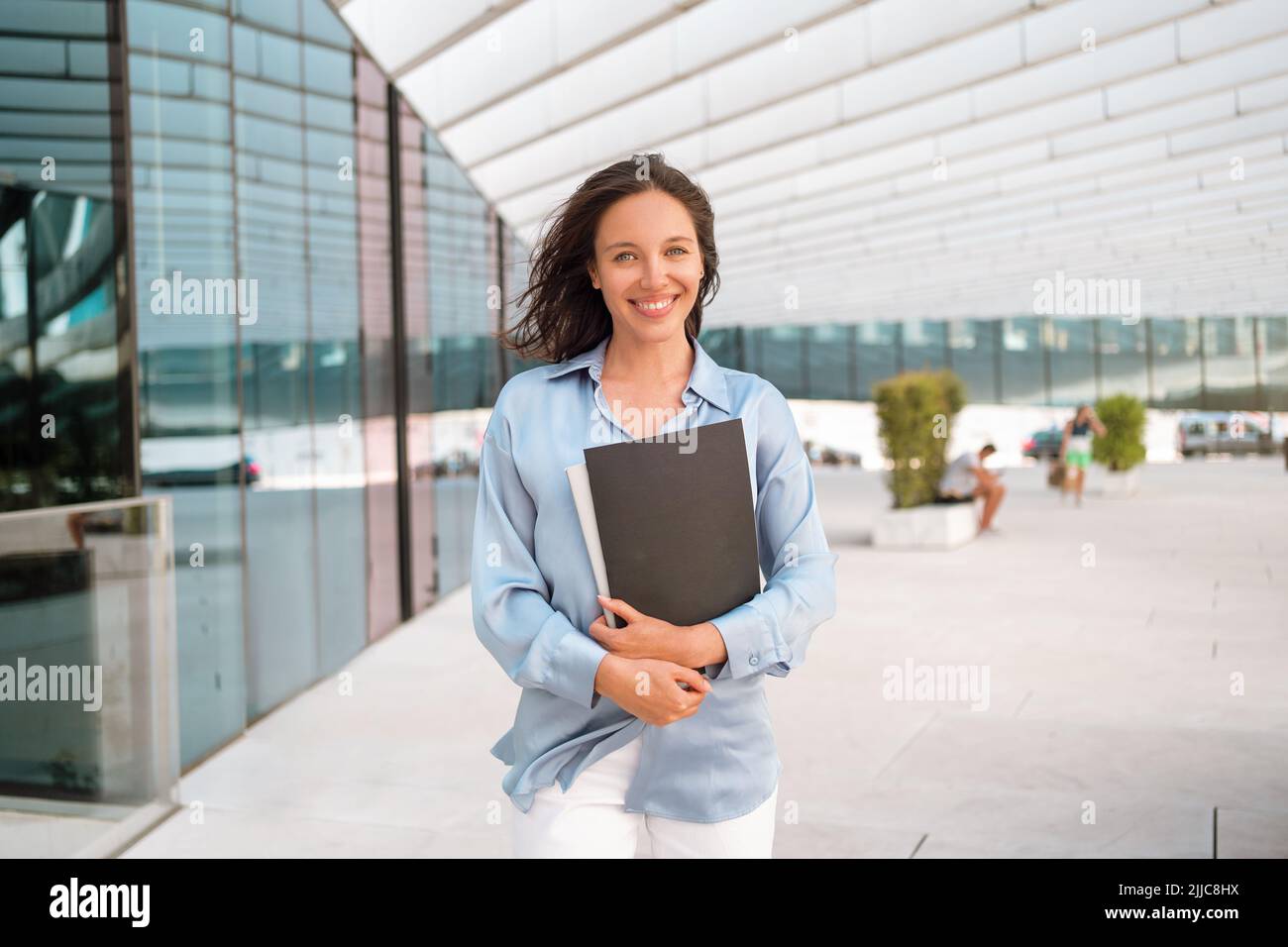 Businesswoman successful woman business person walking outdoor ...