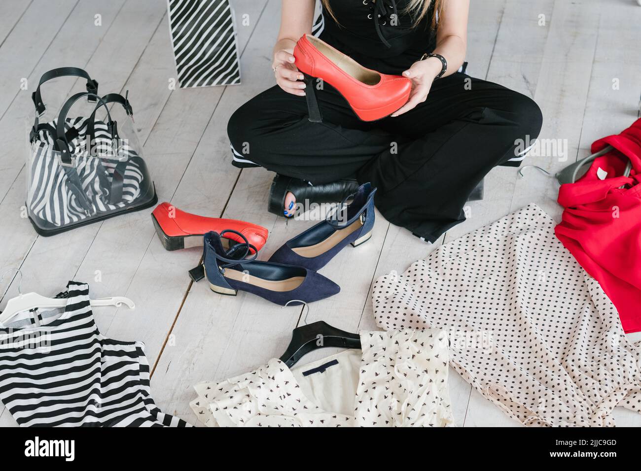 fashion blog review apparel accessory collection Stock Photo - Alamy