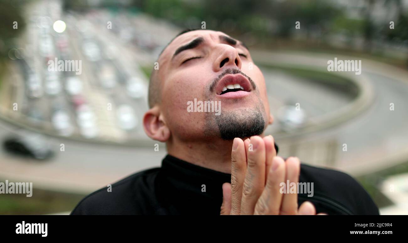 Emotional broken man suffering mental illness Stock Photo - Alamy
