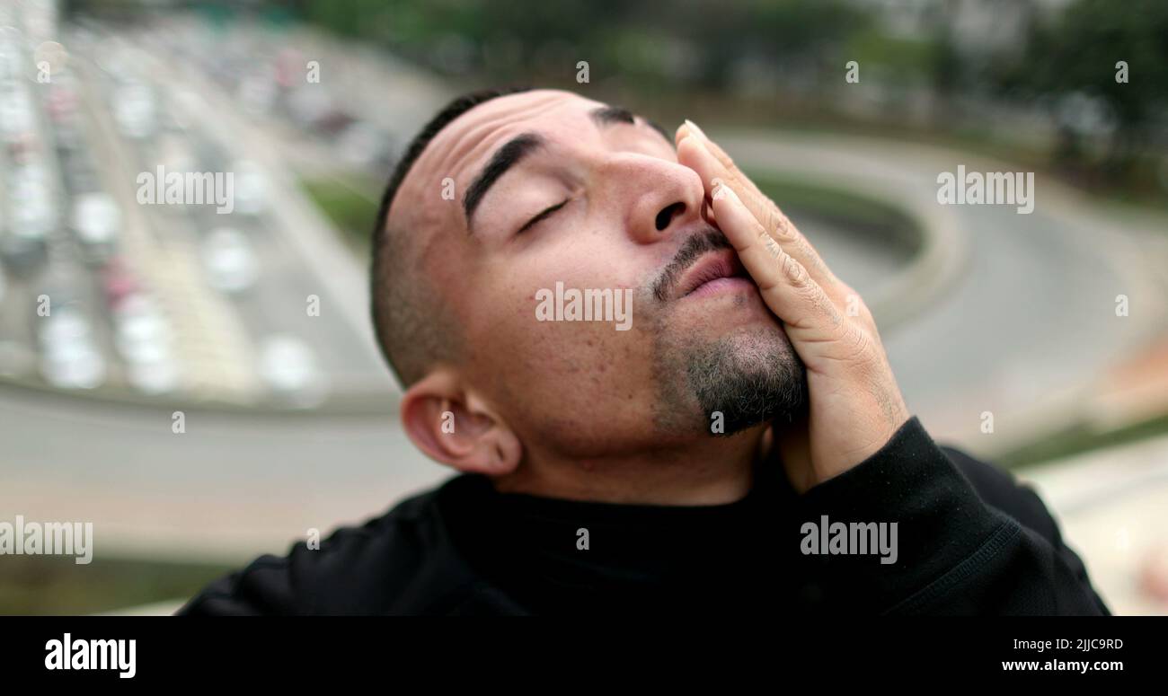Emotional broken man suffering mental illness Stock Photo - Alamy