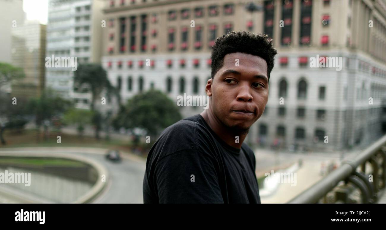 Black man dark african shadow hi-res stock photography and images - Alamy