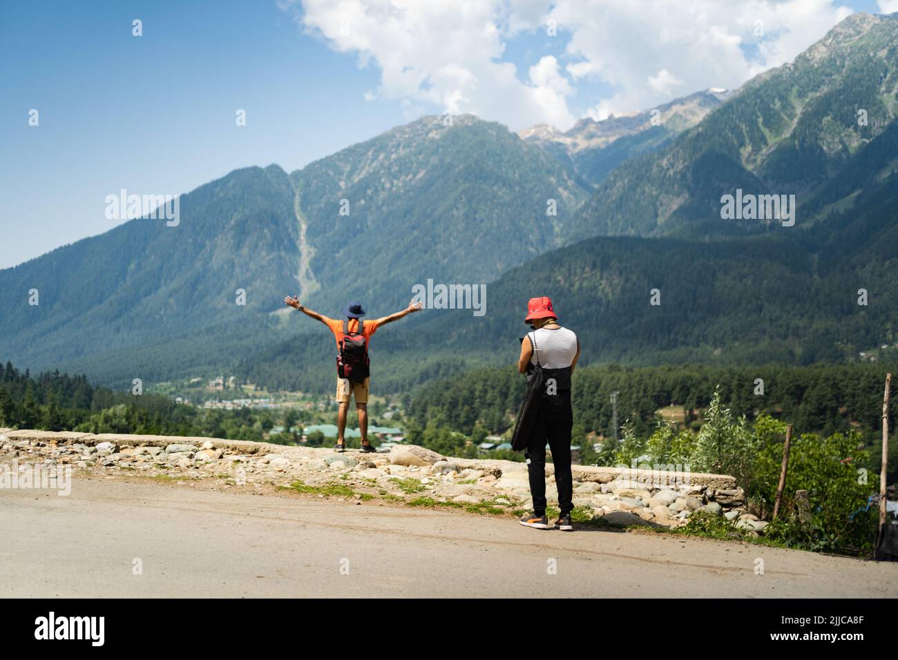 Hiking in the mountains and taking photos in Betaab Valley Pahalgam ...