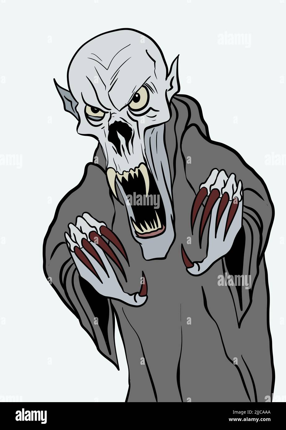 vampire monster illustration Stock Photo - Alamy